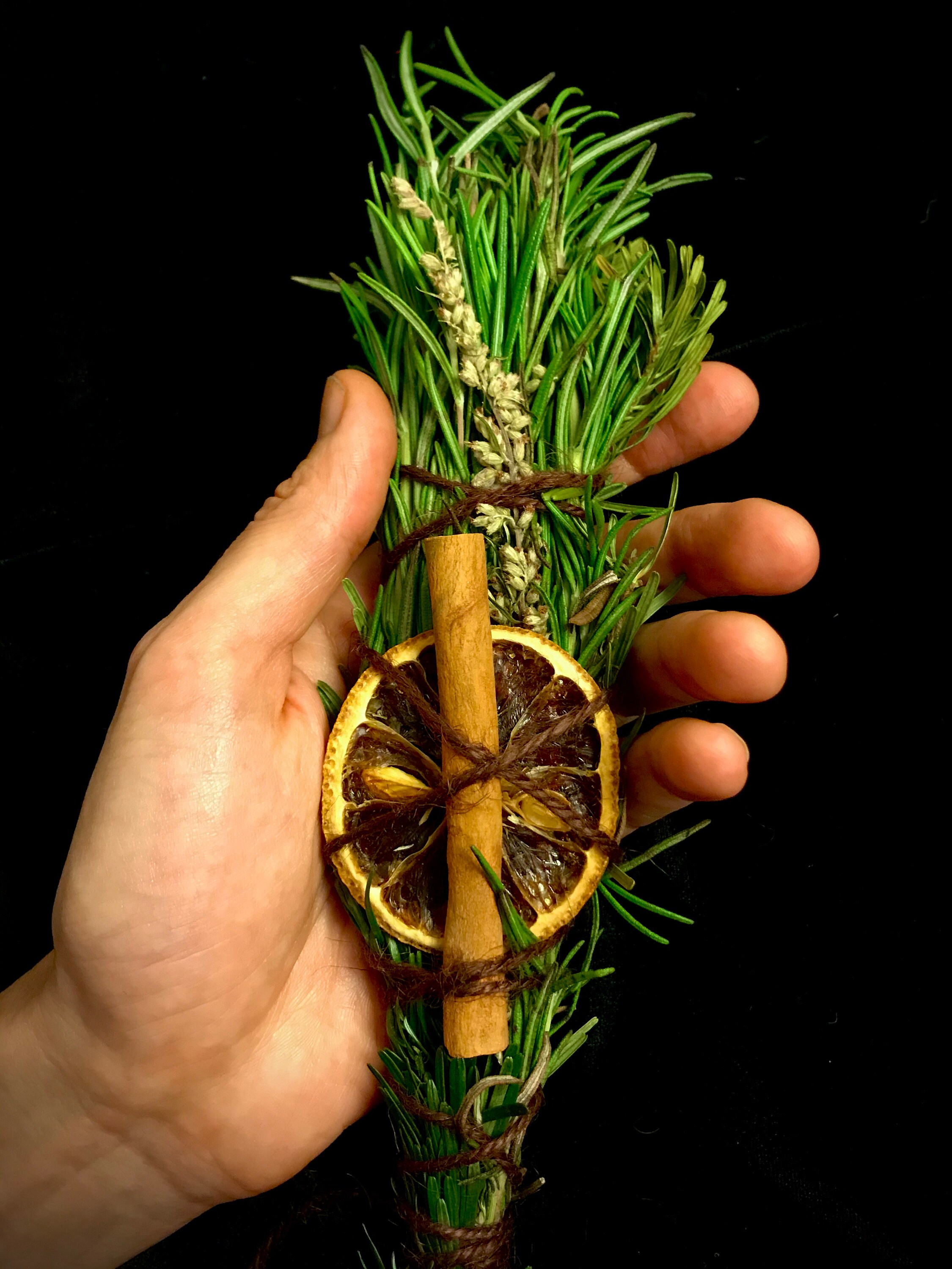 Smudge Cleansing Stick Herb Bunch for Yule Solstice With - Etsy