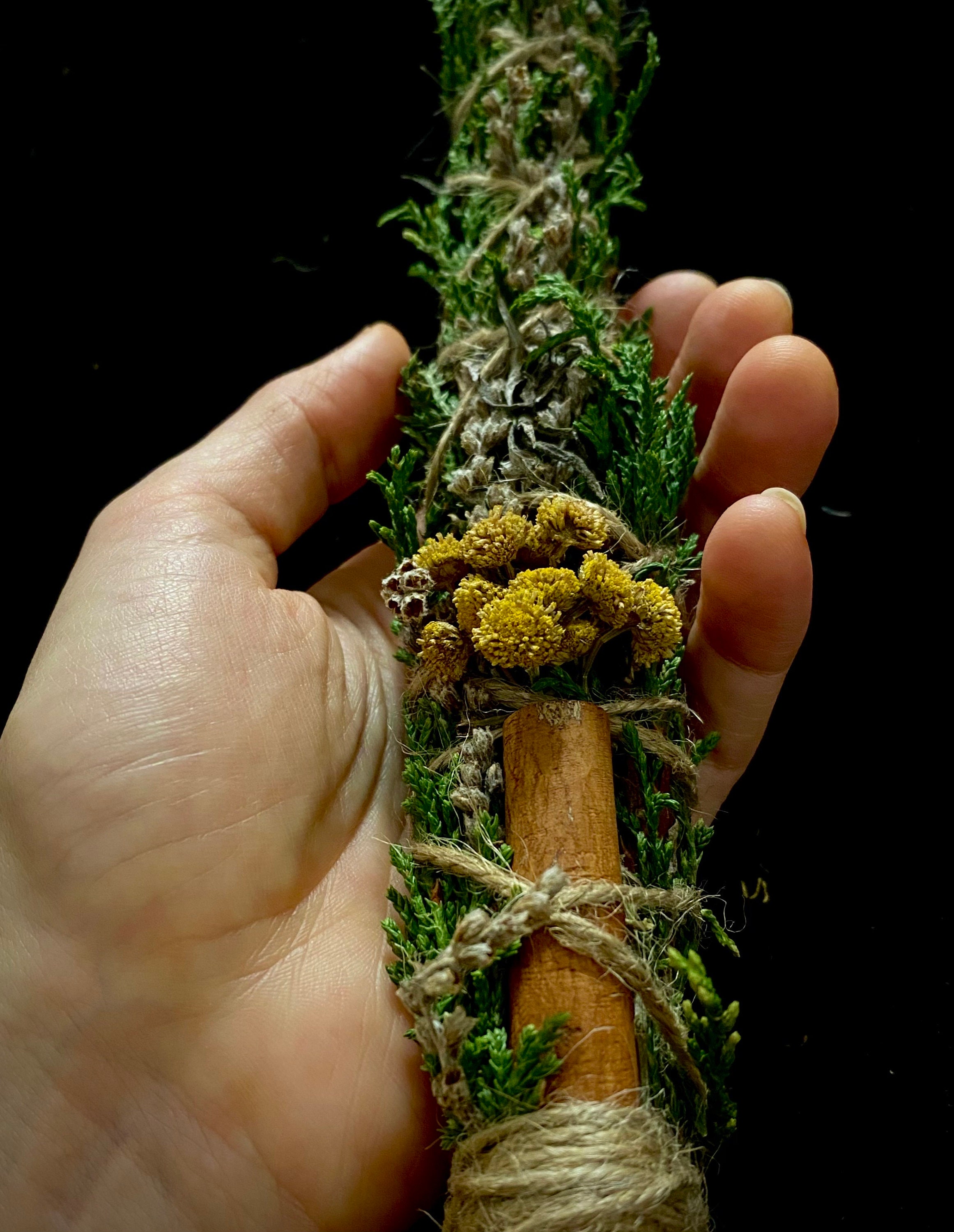 Smudge Cleansing Stick Herb Bunch for Yule Solstice With - Etsy