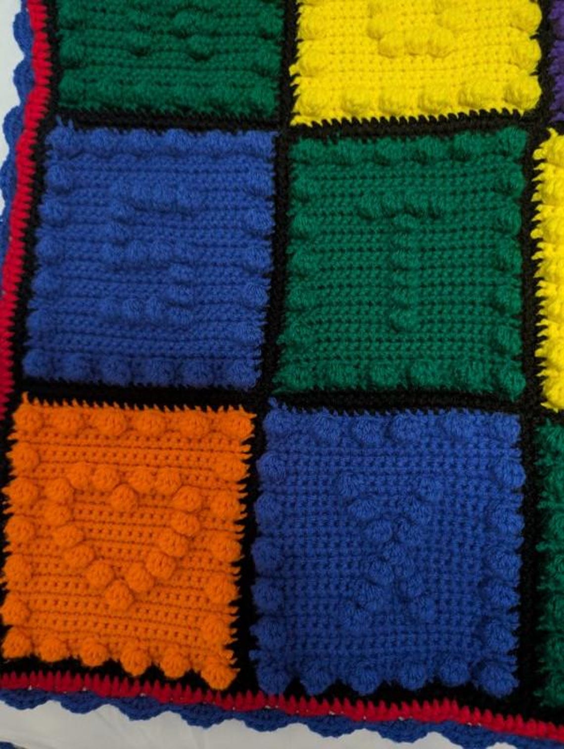 Handmade Completed ABC Blanket Crochet – Colorful Alphabet Crochet Baby ...