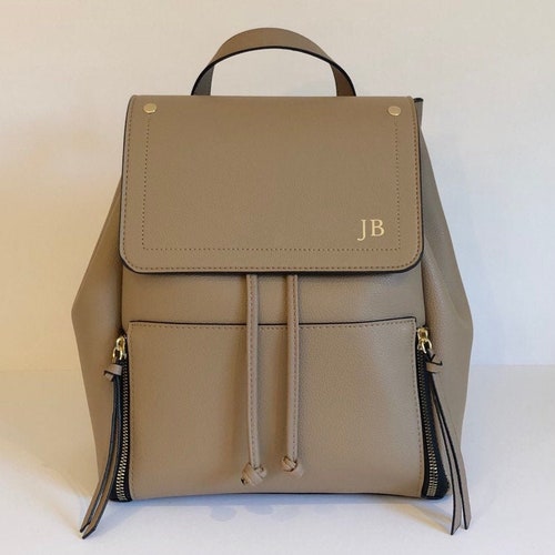 Personalised Backpack With Initials Rucksack in Tan Camel | Etsy