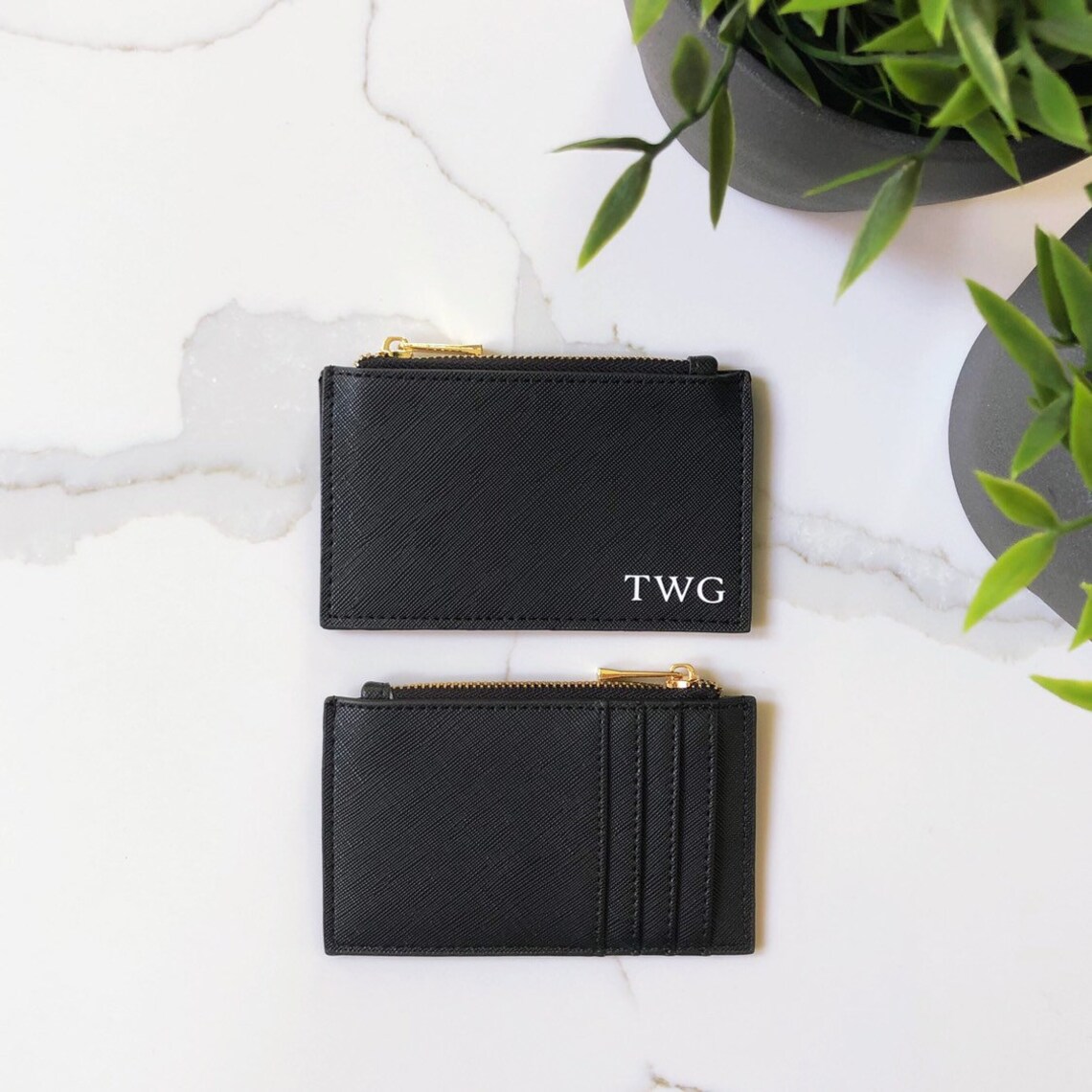 Personalised Card Holder Monogrammed Credit Card Holder With - Etsy UK