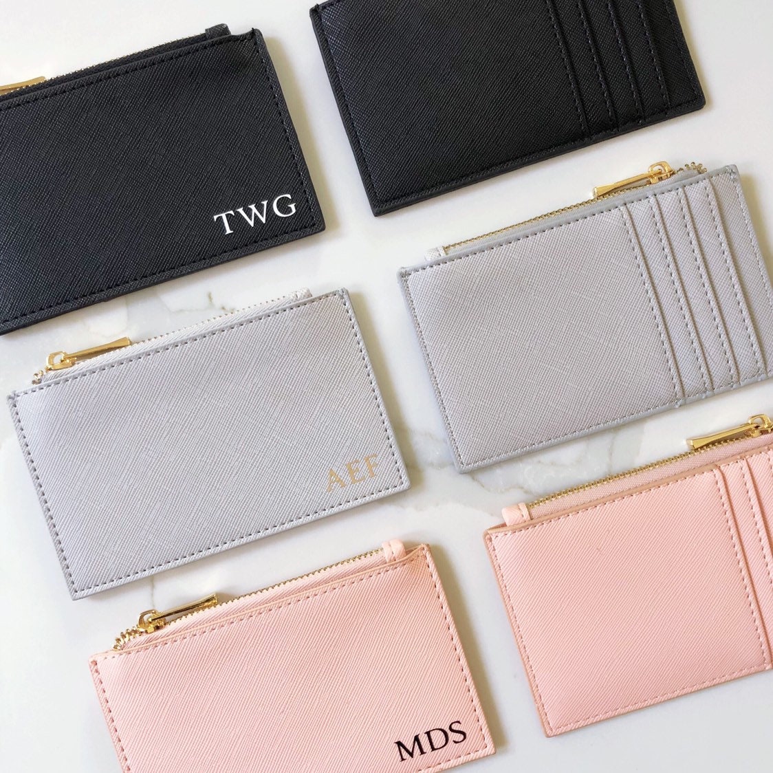 Personalised Card Holder Monogrammed Credit Card Holder With - Etsy UK