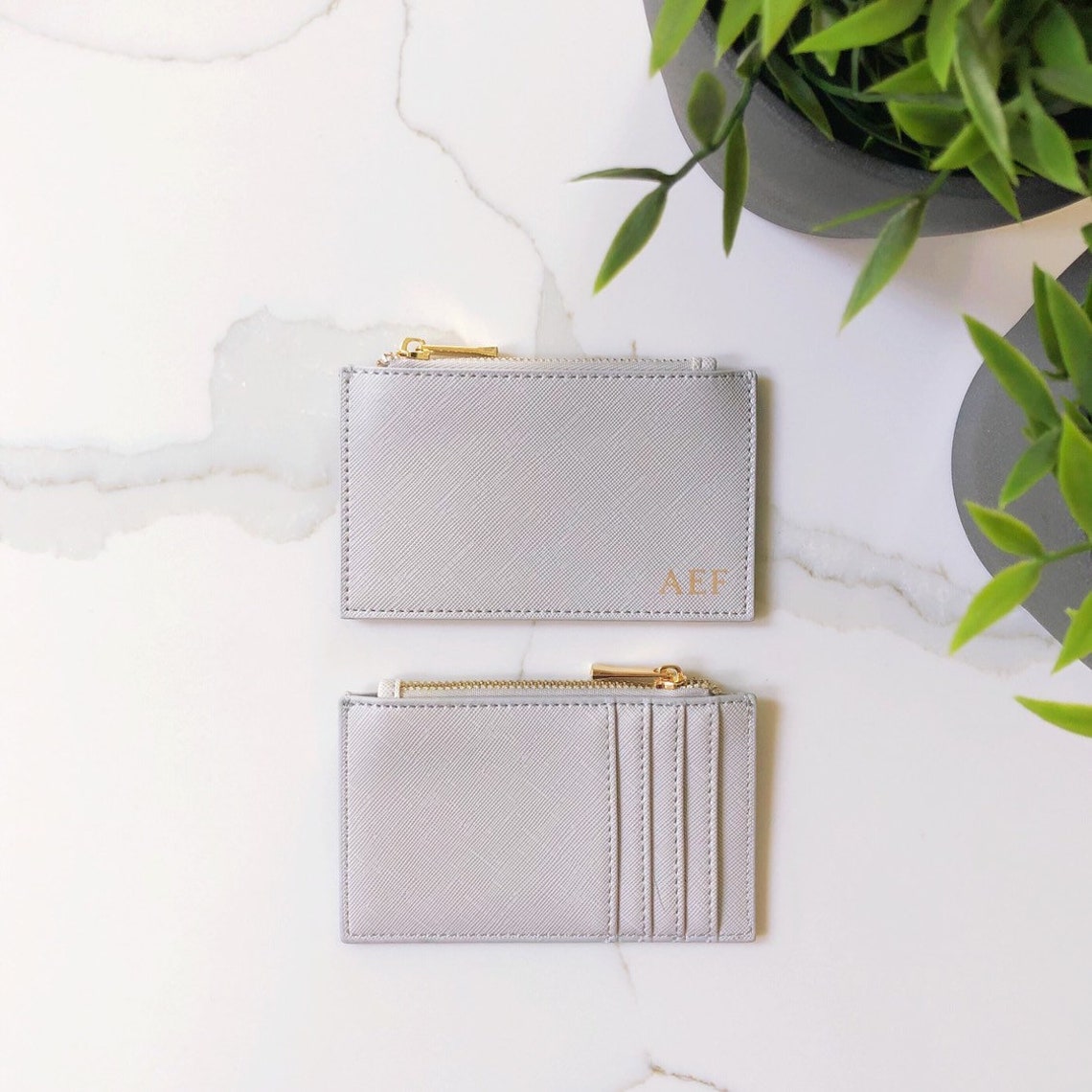 Personalised Card Holder Monogrammed Credit Card Holder With - Etsy UK