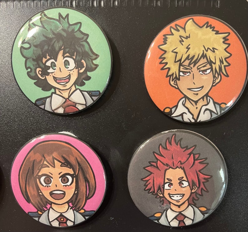 Assorted MHA Hero Buttons - Etsy