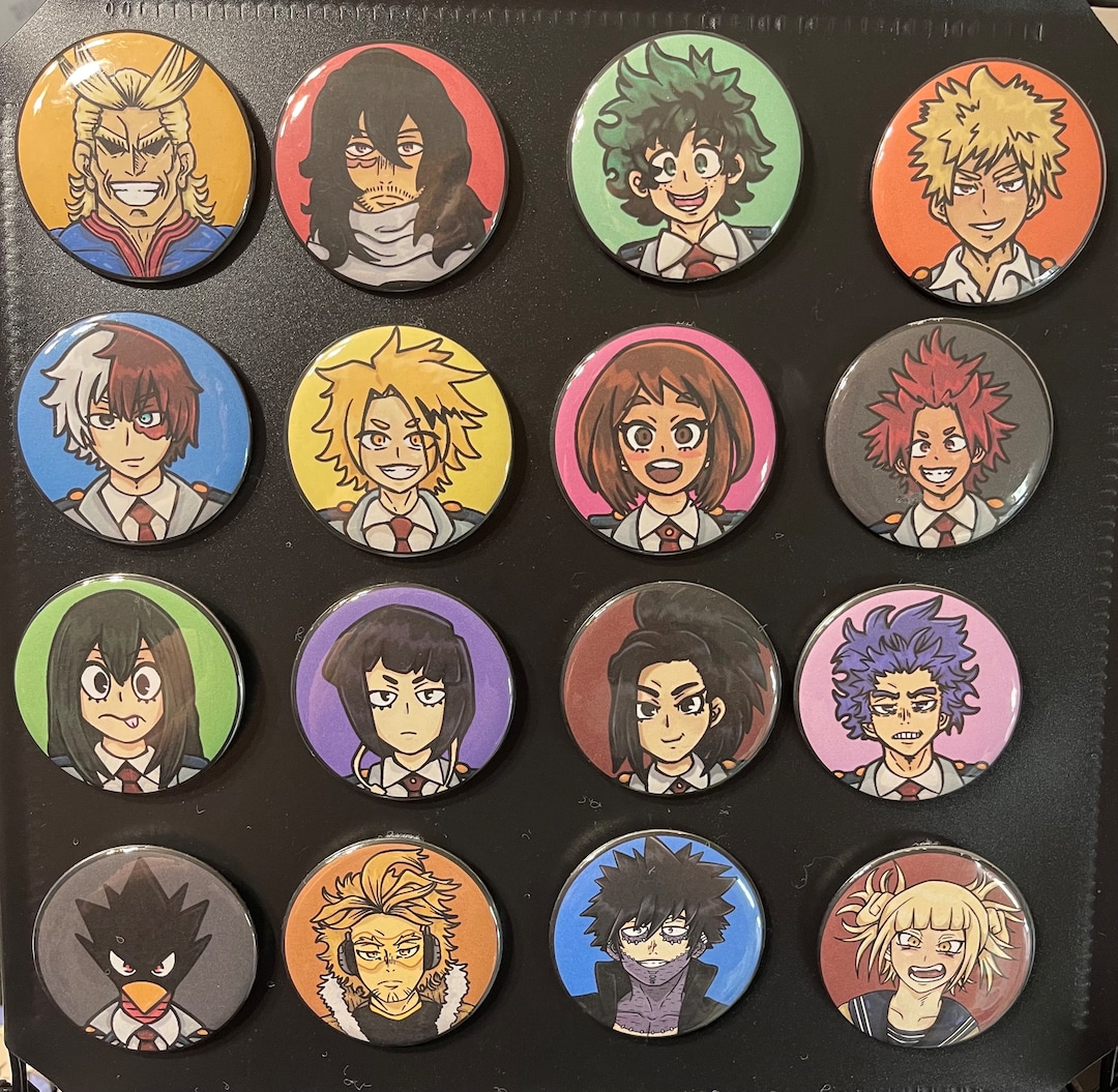Assorted MHA Hero Buttons - Etsy