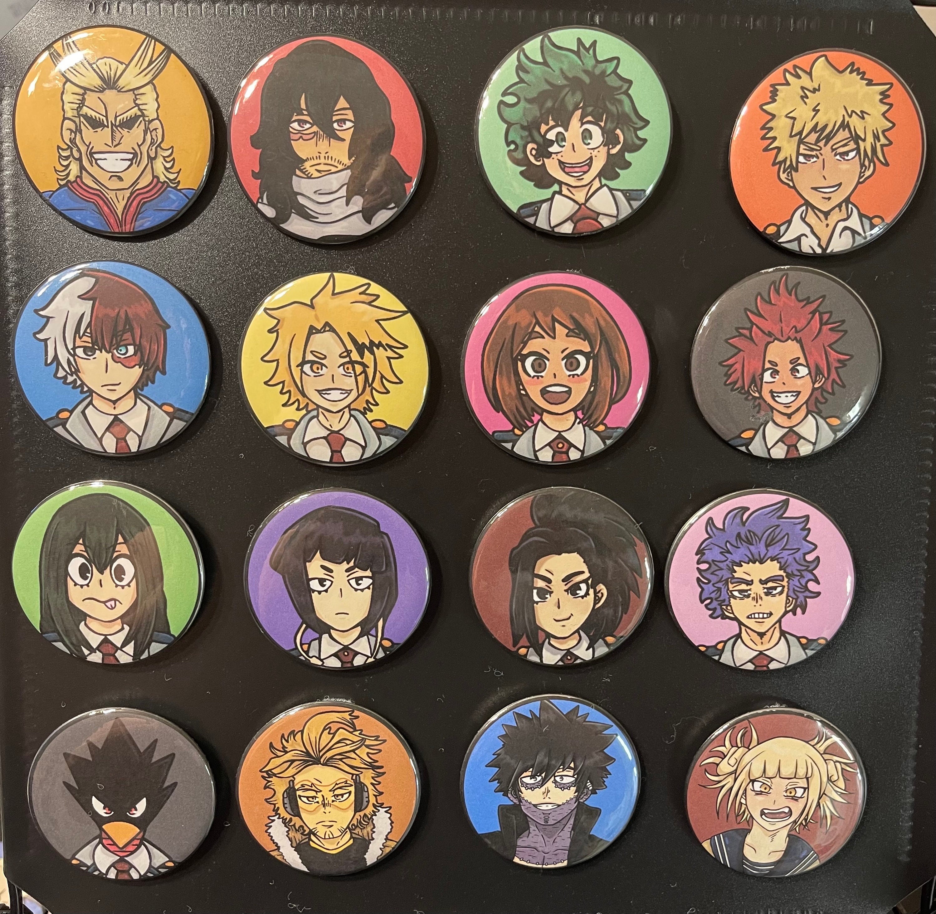 Assorted MHA Hero Buttons - Etsy
