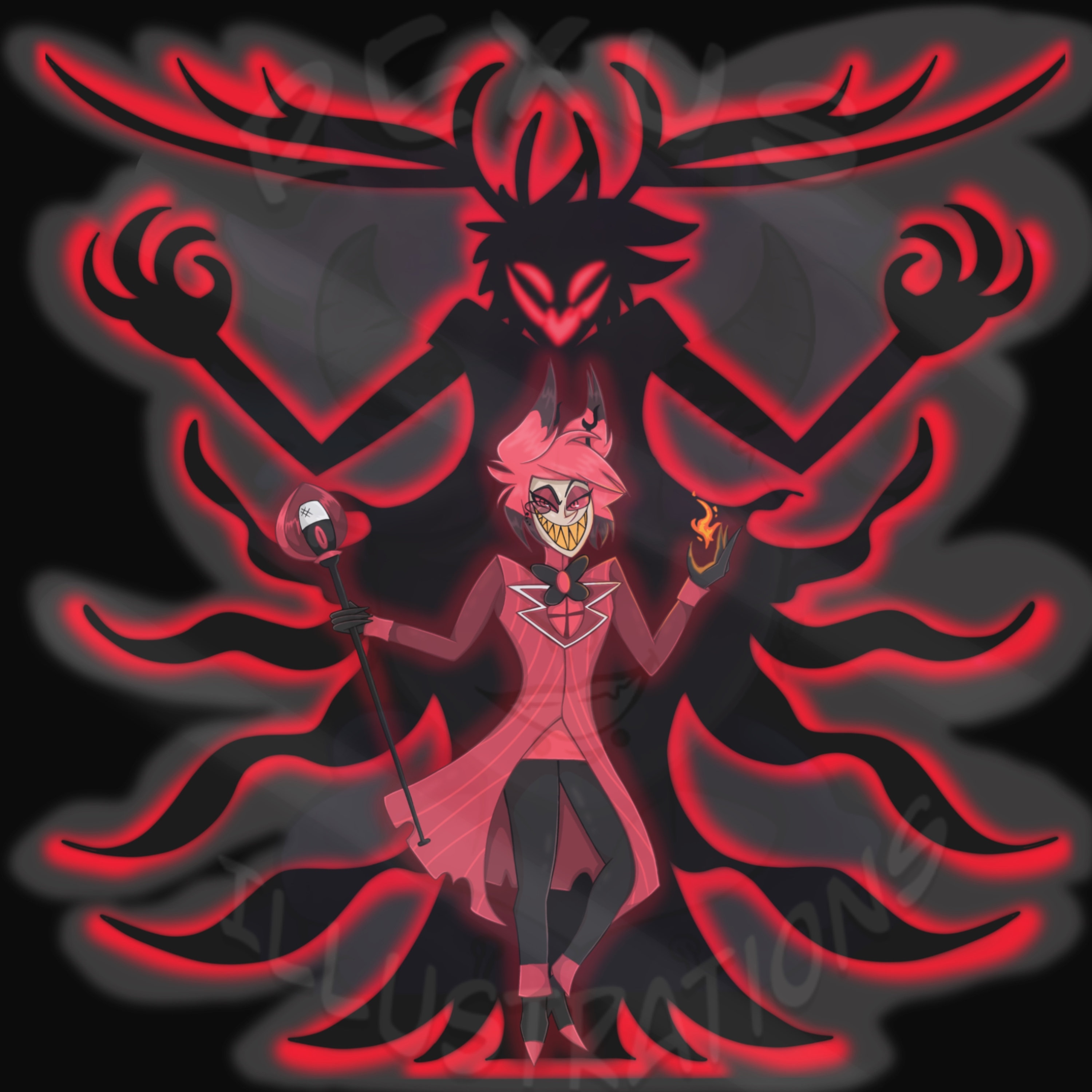 Alastor and Shadow 5x5 Acrylic Standee PREORDER - Etsy