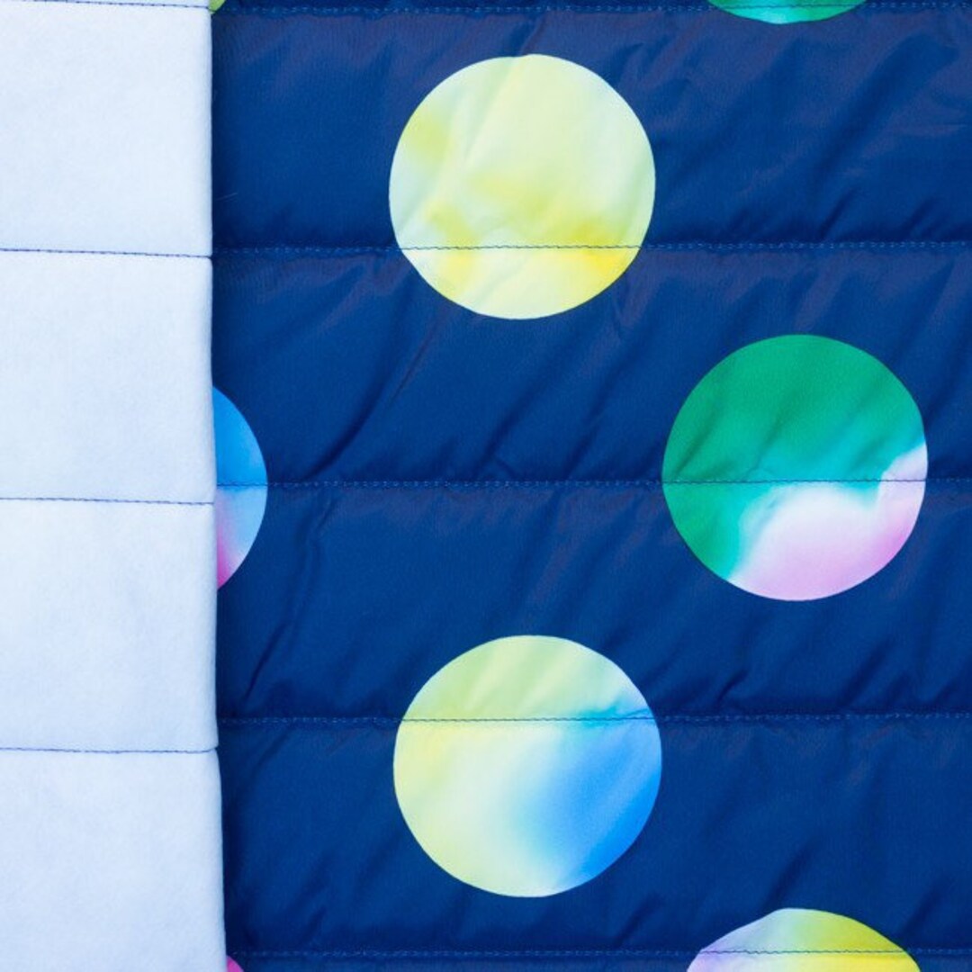 65 Cm Quilted Jacket Fabric With Colorful Circles - Etsy