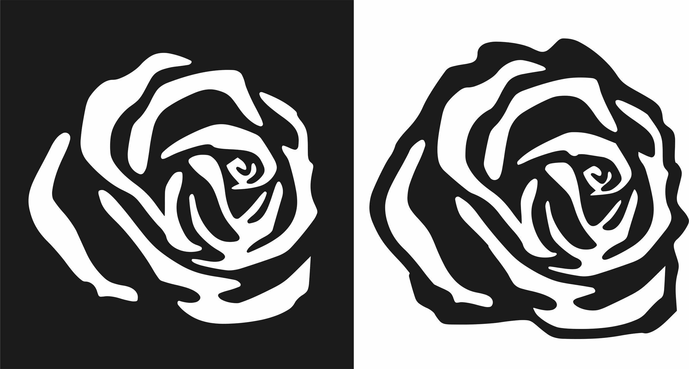 Rose clipart 10pics dxf cdr svg jpg ai File Ready for CNC | Etsy
