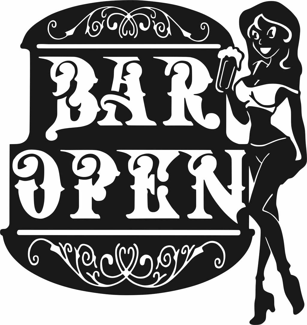 Bar open svg file Dxf cdr svg jpg ai files CNC cut Bar open | Etsy
