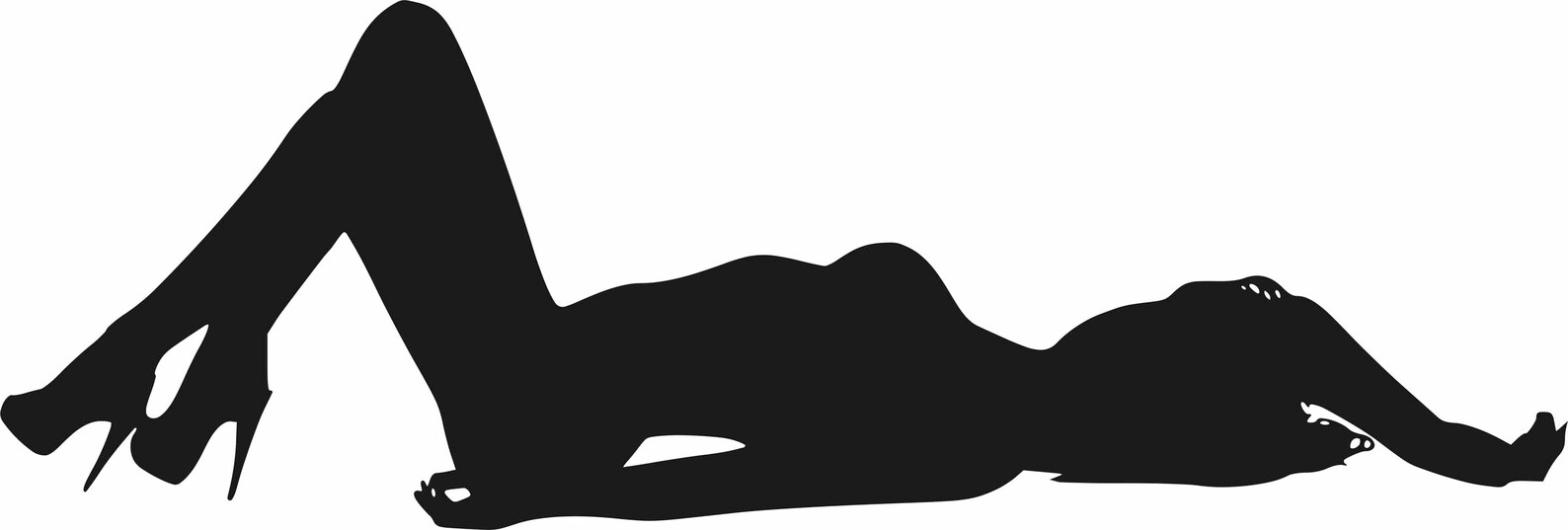 Sexy Lady Svg File 2pics Dxf Cdr Svg Ai Files Cnc Cut Etsy