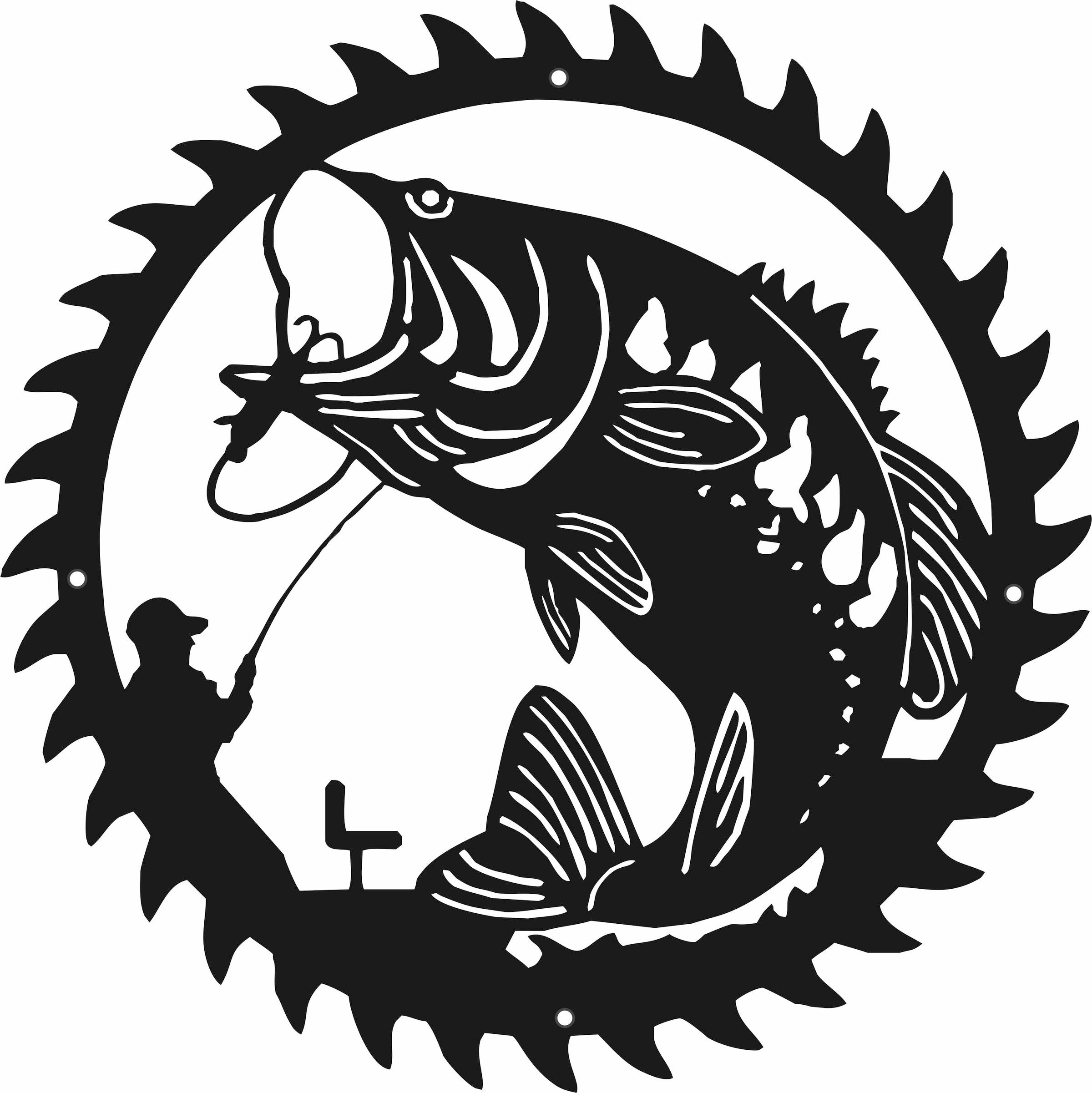 Vector de pesca 2pics dxf cdr svg jpg ai Archivo Listo para | Etsy