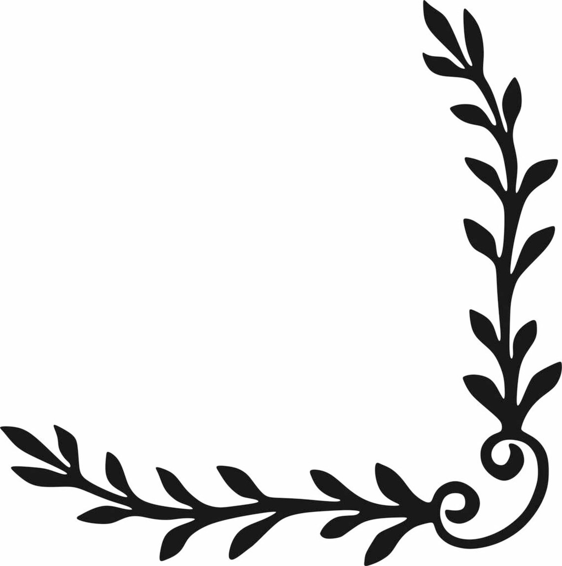 Corner pattern svg file 4pics Dxf cdr svg jpg ai files CNC | Etsy