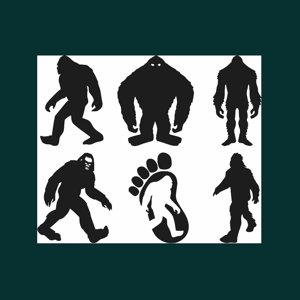 Yeti Outlines Svg File 6pics Dxf Cdr Svg Jpg Ai Files CNC | Etsy UK