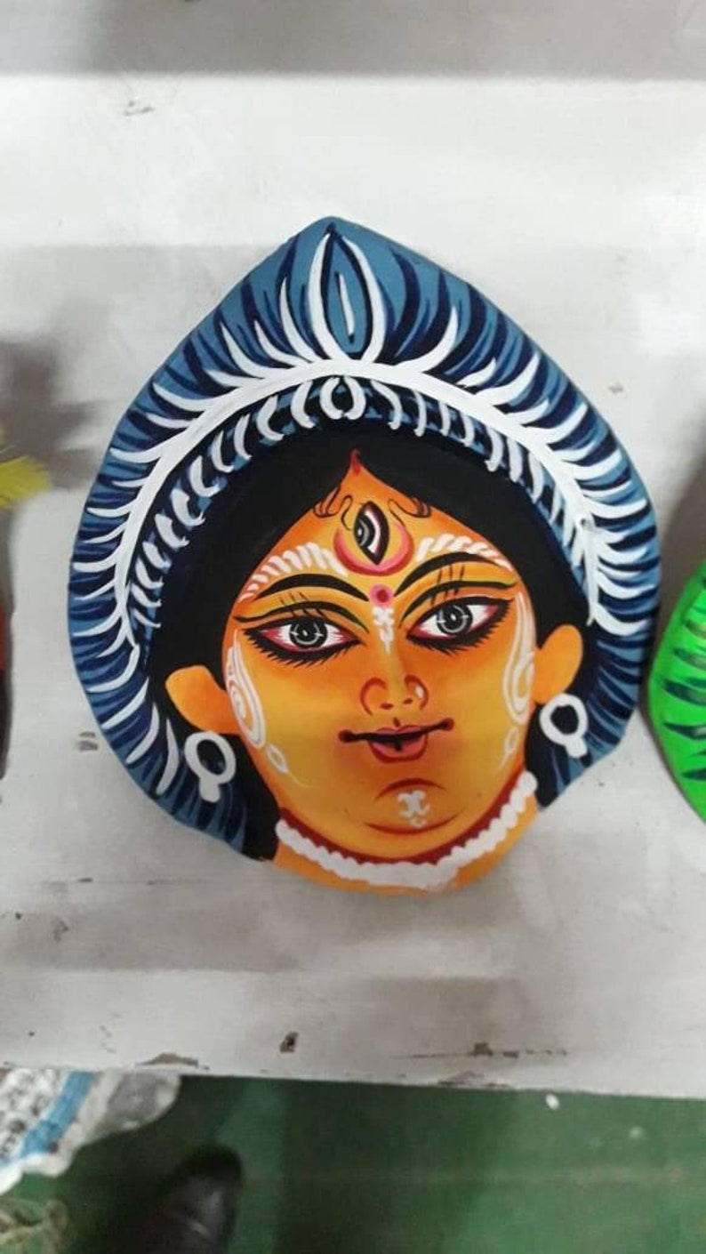 Handmade Purulia Chhau Mask of Maa Durga Indian Traditional | Etsy