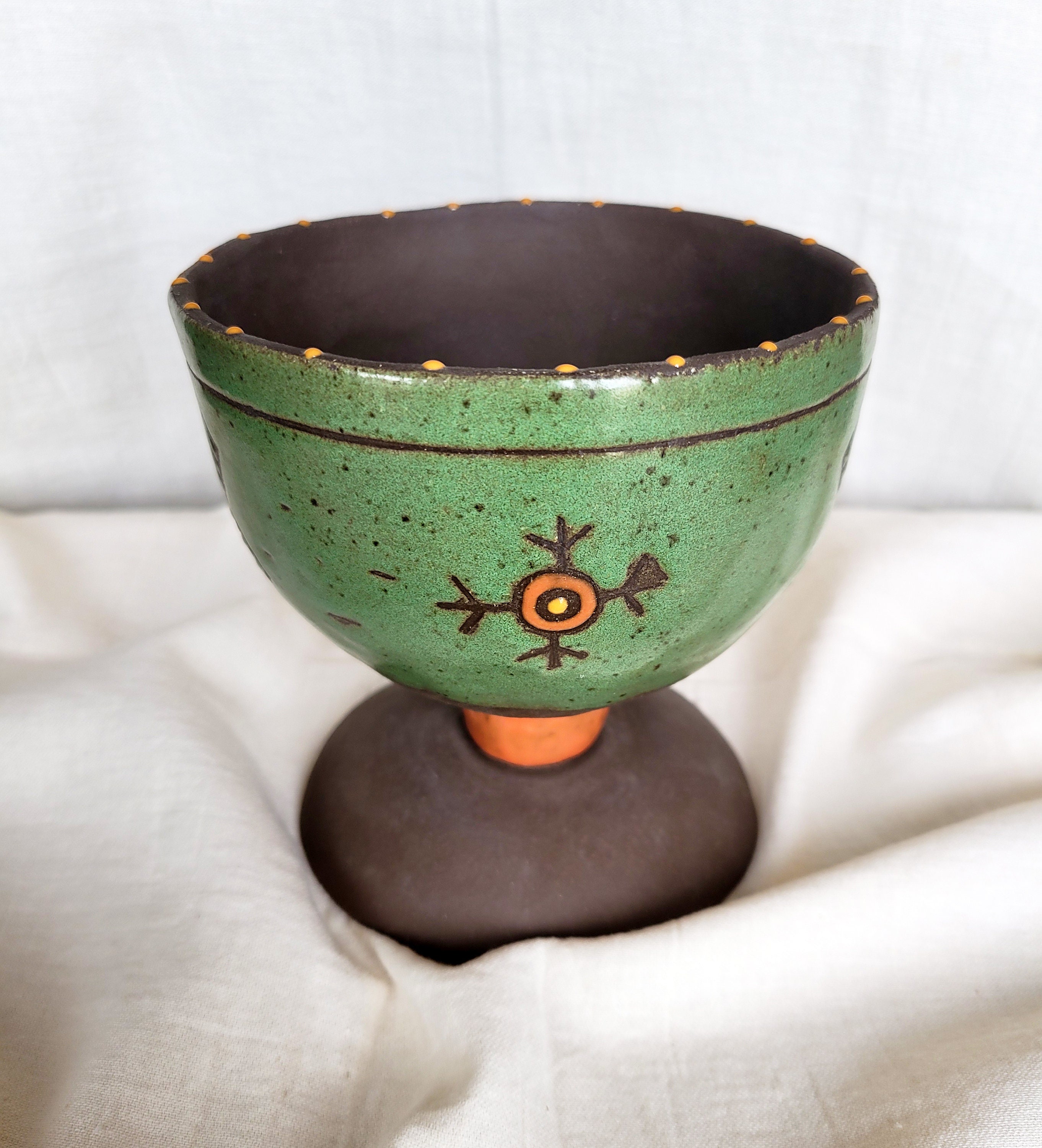 Green Pottery Planter Native American Decor Native American - Etsy