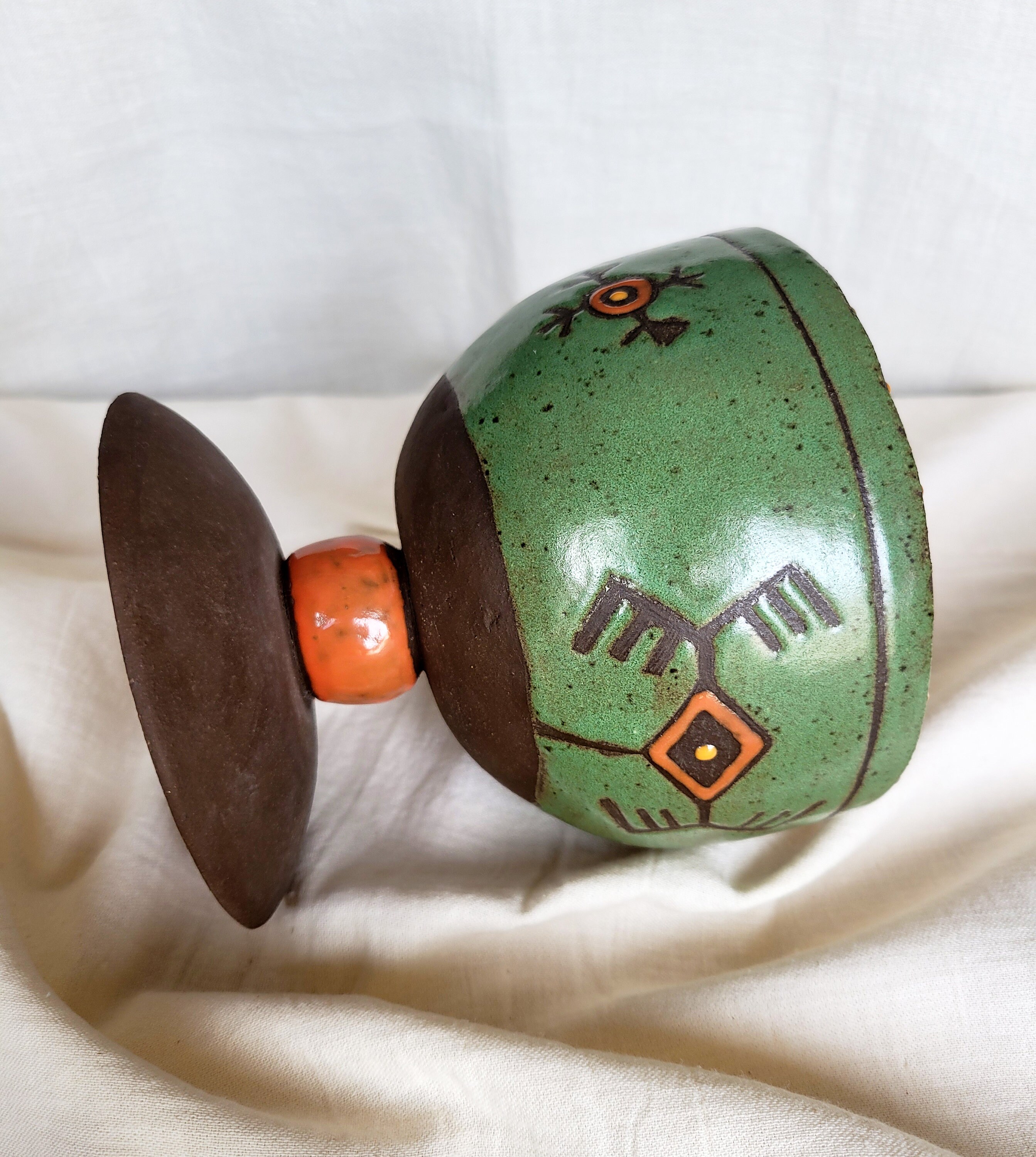 Green Pottery Planter Native American Decor Native American - Etsy