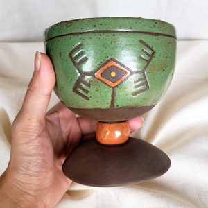 Green Pottery Planter Native American Decor Native American - Etsy