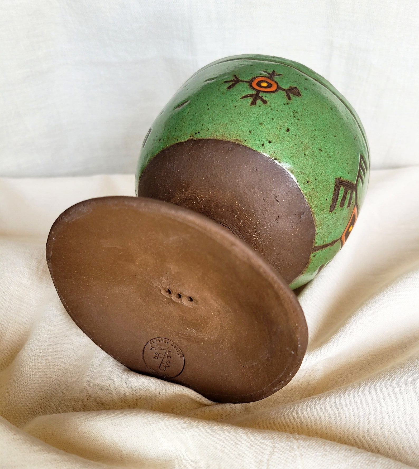 Green Pottery Planter Native American Decor Native American - Etsy