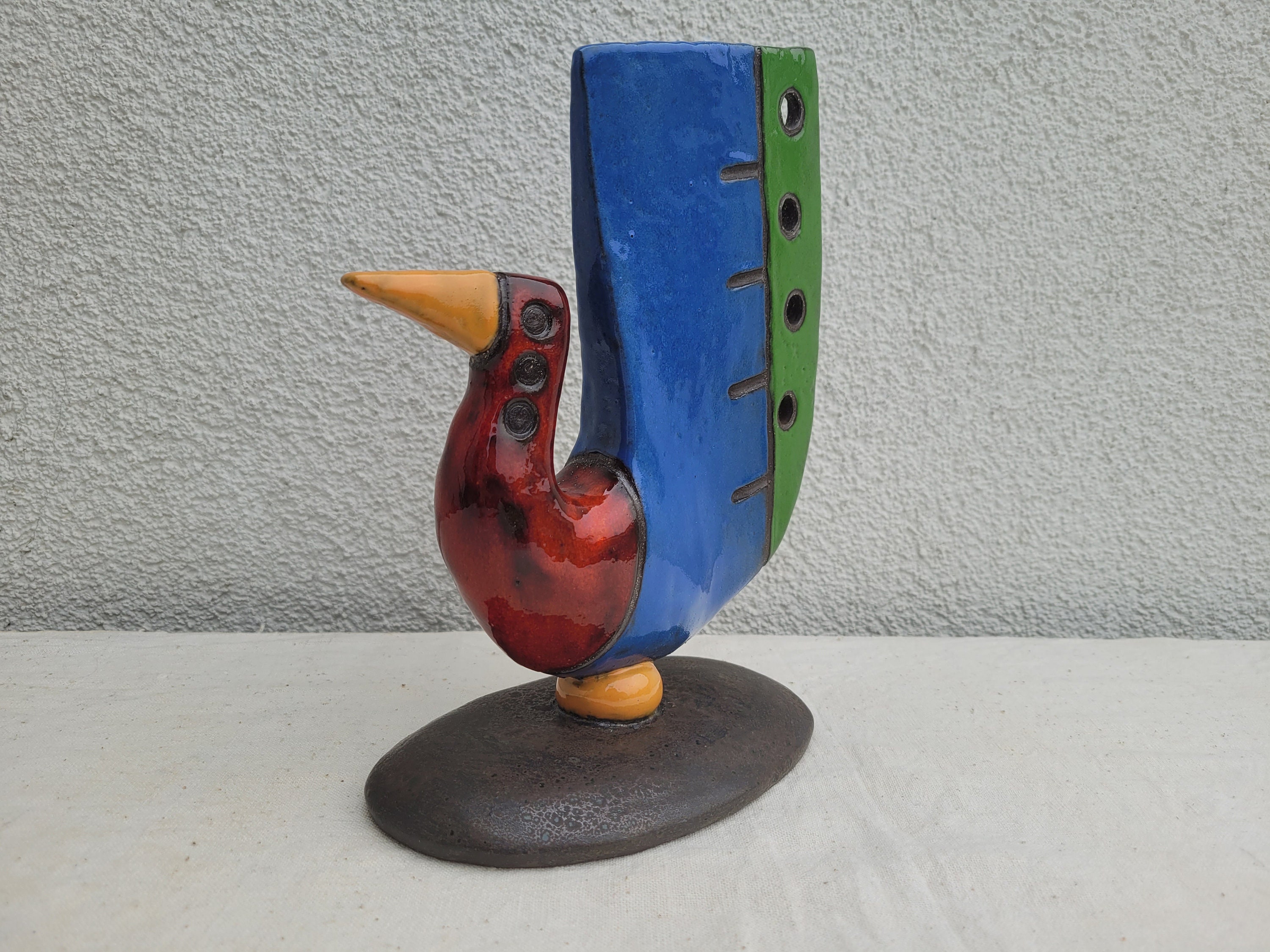 Handmade Ceramic Sculpture, Modern Animal Ceramic, Primitive Decor ...