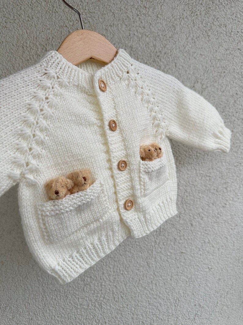 Baby to Toddler Teddy Bear Cardigan - Etsy