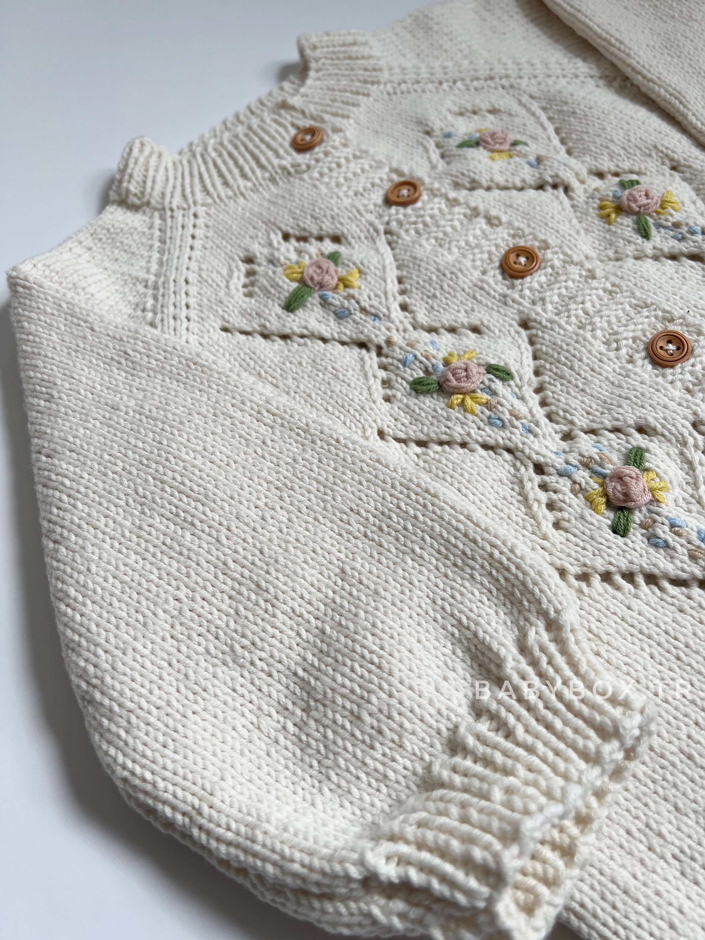Flower Embroidered Baby Cardigan, Cardigan for Babies - Etsy