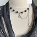 Starry Night Black Pearl Choker Necklace Bead Gothic Steel Festival ...