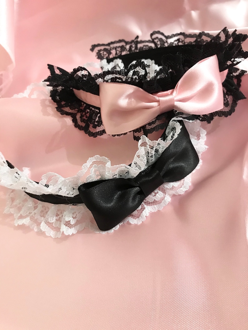 Frilly Black White Lace Hairband Headband Cameo Heart | Etsy