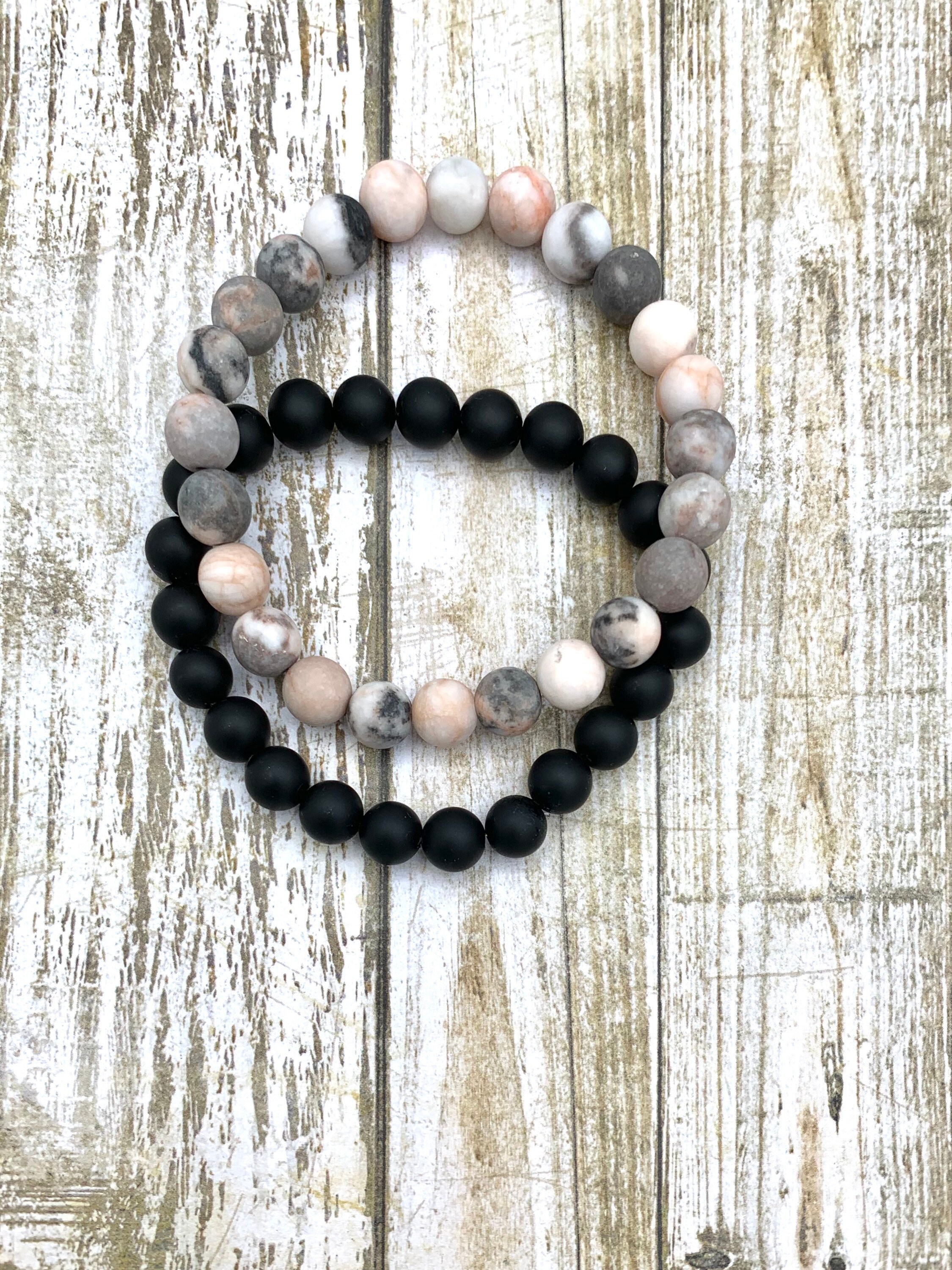 2 Stone Stretch Bracelets Bracelet Set Stretch Stack | Etsy