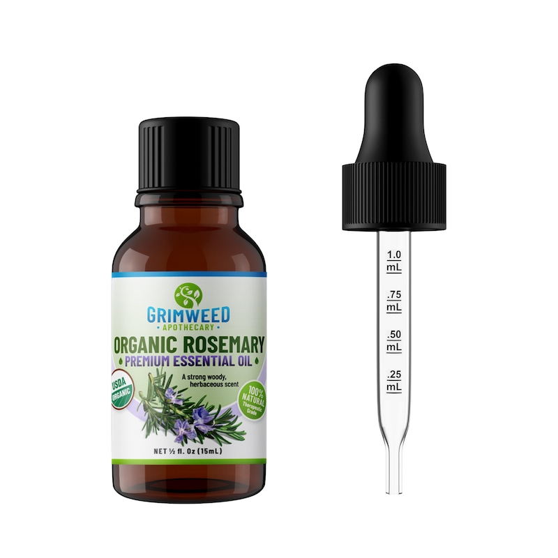 Rosemary Oil Glass Bottle - Etsy