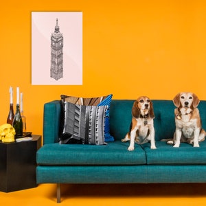 Isometric Hand Drawn Poster Print - Big Ben - Etsy