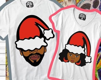 Black Santa Svg - Etsy