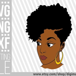 Woman Svg, Afro Woman Svg, Natural Hair Svg, Melanin Svg, Black History ...