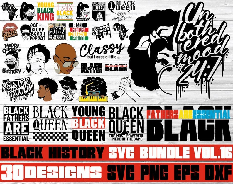 30x Afro Woman Bundle Svg Melanin Svg Black History Svg Etsy