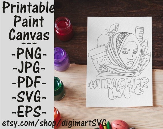 Muslim Teacher Colouring Pages