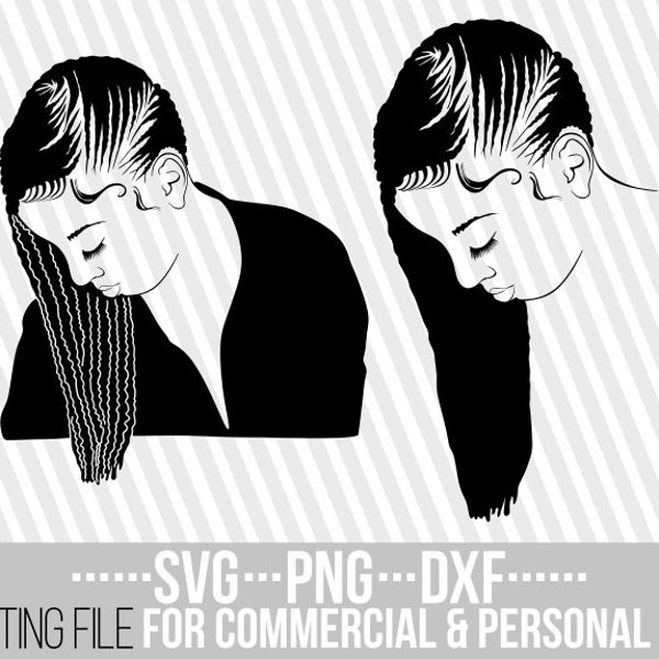 Black Girl With Braids Clipart - Etsy