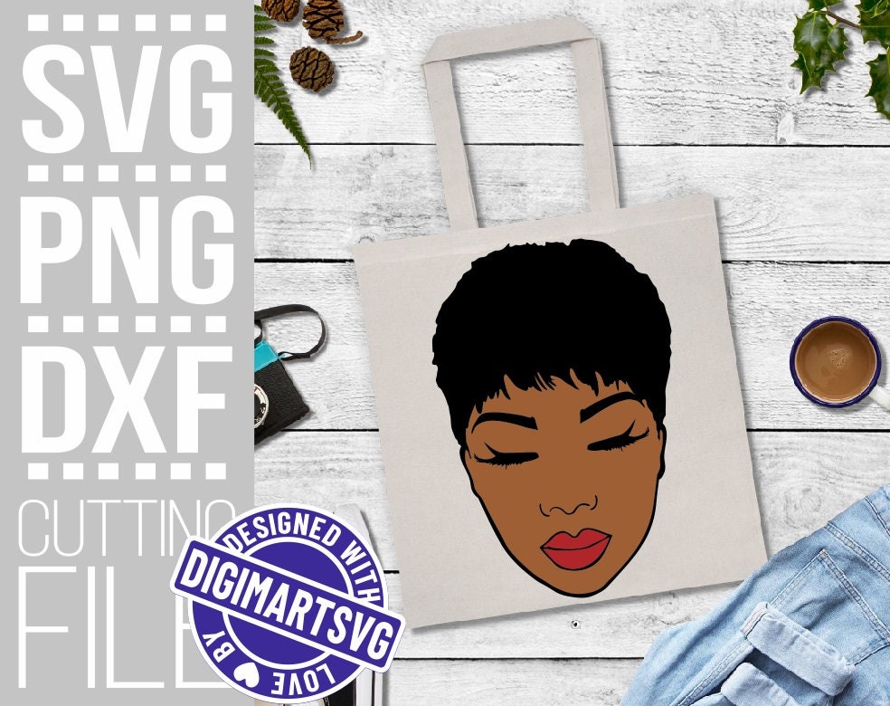 Woman in Short Hair Svg Afro Woman Svg Natural Hair Melanin - Etsy