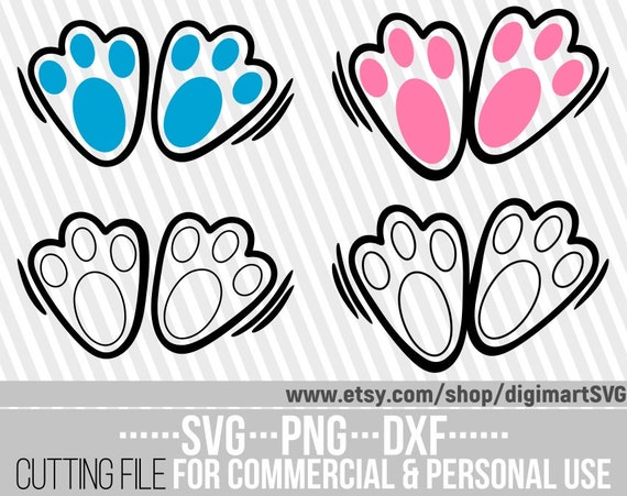 Bunny Paws Svg Easter Svg Bunny Ears Svg Easter Svg Bunny | Etsy