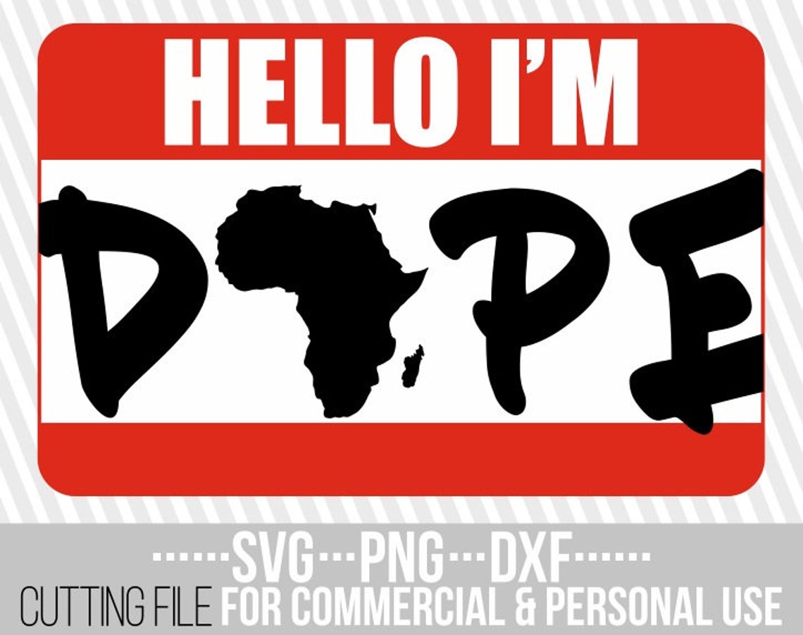 Hello I'm Nice Svg Custom Label Svg African Black - Etsy