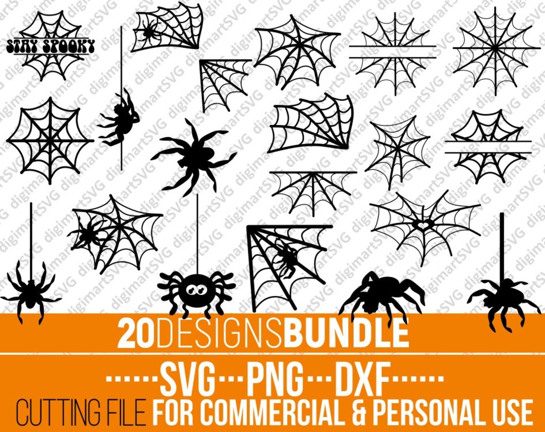 Spiderweb Svg Bundle, Spider Web Svg, Spider, Skeleton Svg, Fall Svg ...