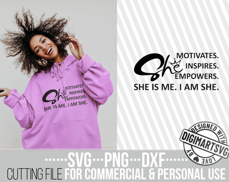Ella es svg ella es yo svg empodera svg motiva svg mujer - Etsy México