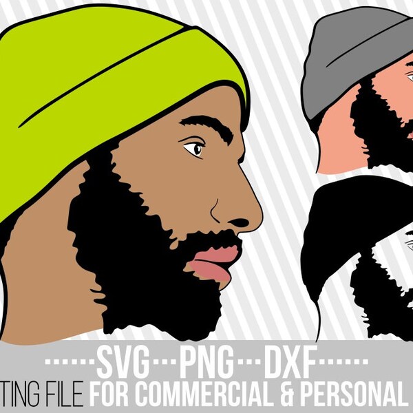 Beard Face Cap Svg - Etsy