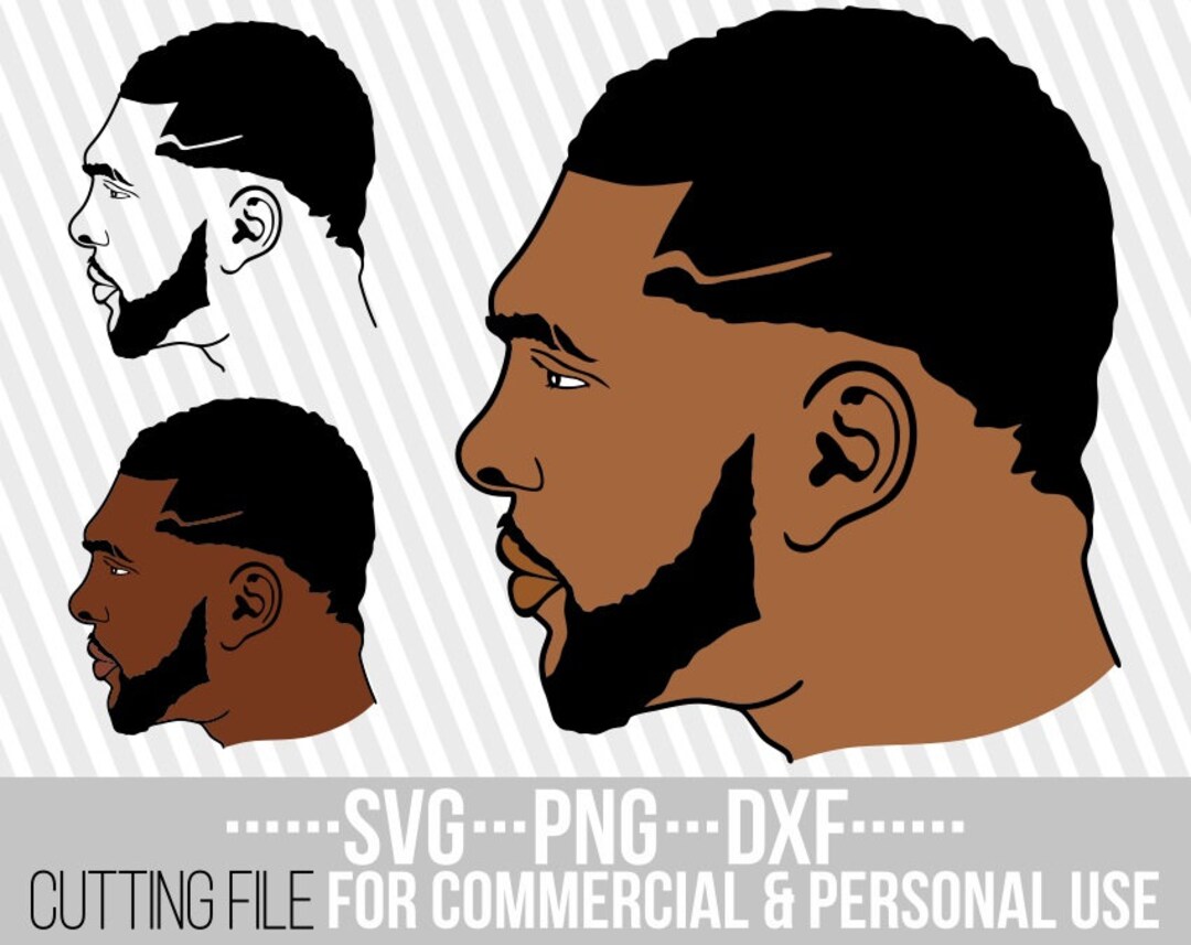 Black Man Svg, Afro Man Svg, Beard Svg, Man Svg, Black History, Black ...