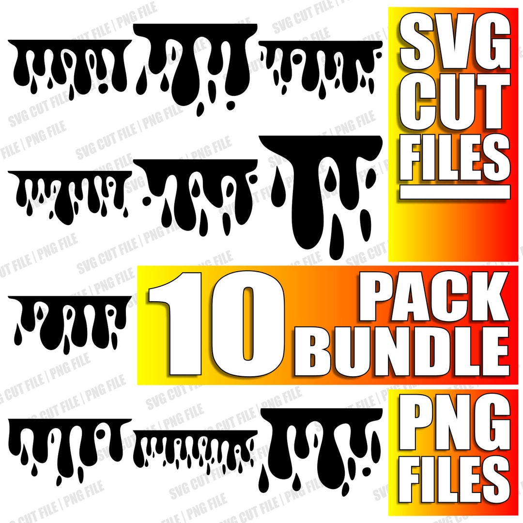 10x Dripping Borders SVG Bundle, Paint Drip Svg, Dripping Vector Images ...