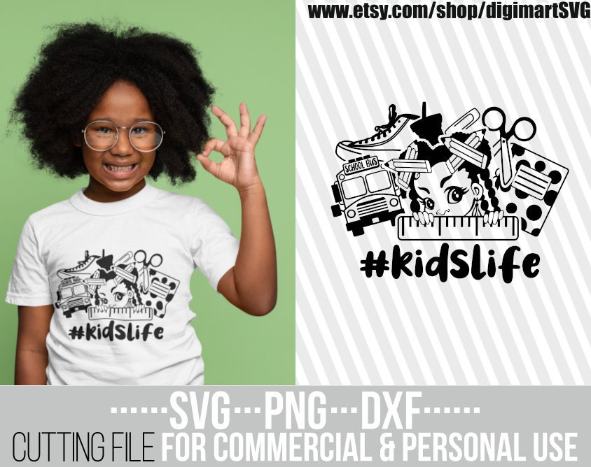 Kids Life Svg Peeking Girl Svg 100 Days of School Svg Back - Etsy
