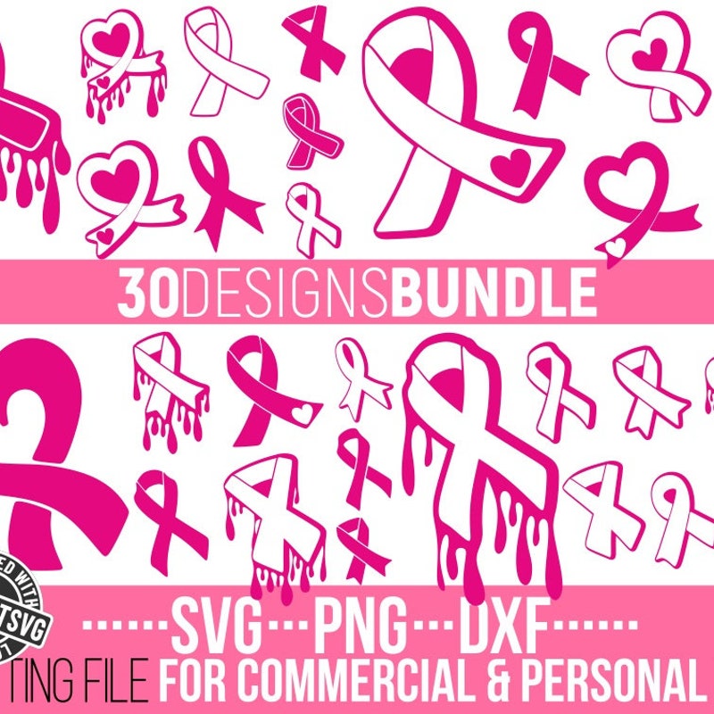 Cancer Ribbon Svg - Etsy