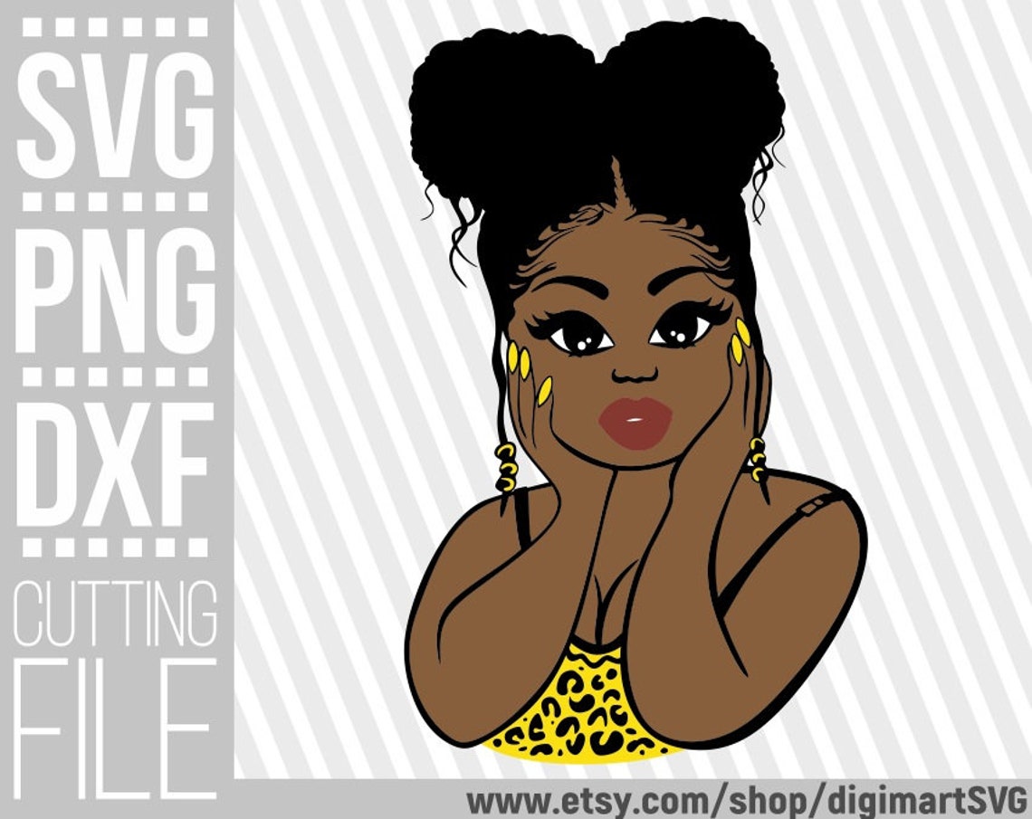 Afro Woman Svg Thick Svg Black Girl Svg Leopard Prints - Etsy