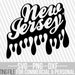 New Jersey Svg, USA Svg, State Svg, Graffiti, Map, Dripping Svg, Black ...