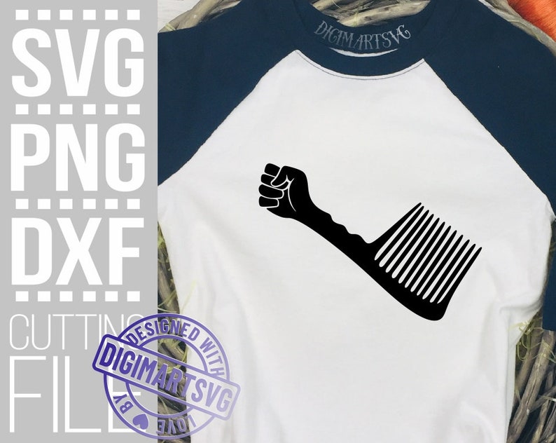 Hair Comb with Fist svg Hair Stylist svg Hand svg Power | Etsy