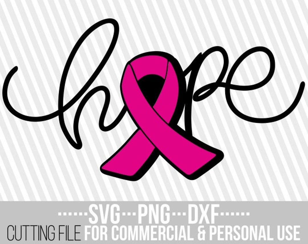 Hope Svg, Breast Cancer, Pink Ribbon Svg, Awareness Ribbon Svg, Survive ...
